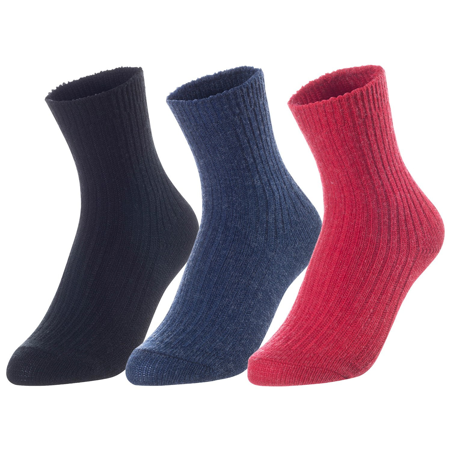 Lovely Annie Unisex Children's 3 Pairs Thick & Warm, Comfy Wool Crew ...