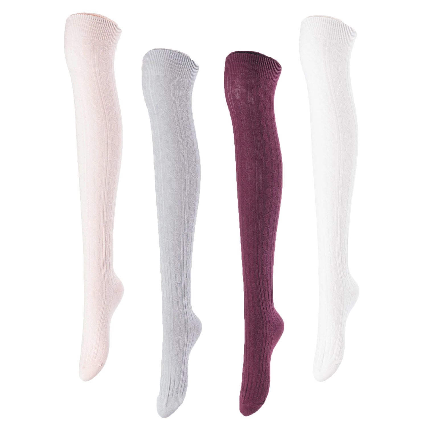 Lovely Annie Women's 4 Pairs Super Soft Incredible Durable Thigh High ...
