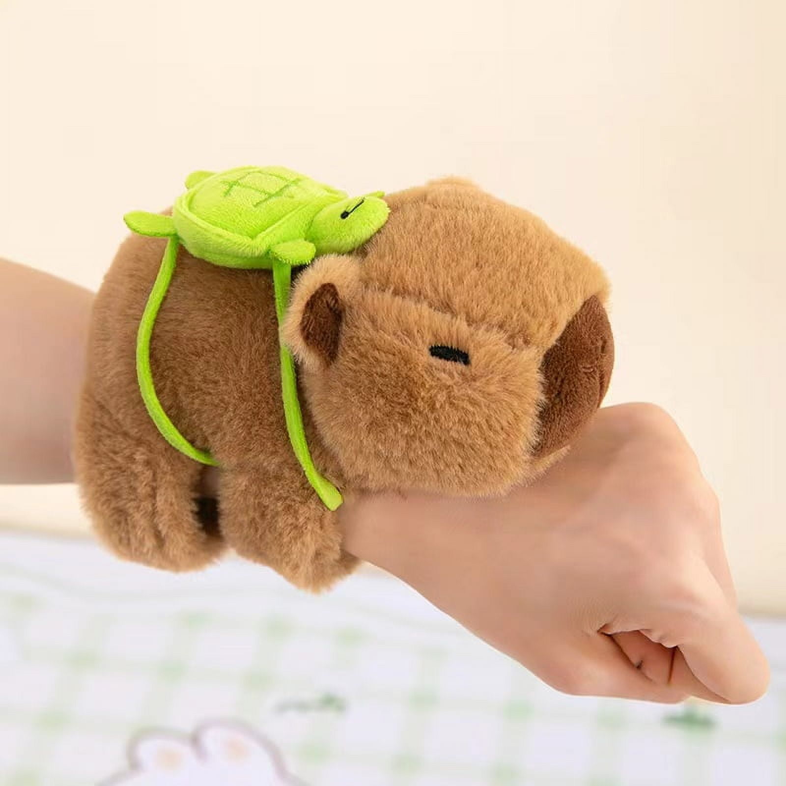 Lovely Capybara Animal Slap Snap Wrap Wristband Bracelet Plush Stuffed Animal Kawaii Capybara ...