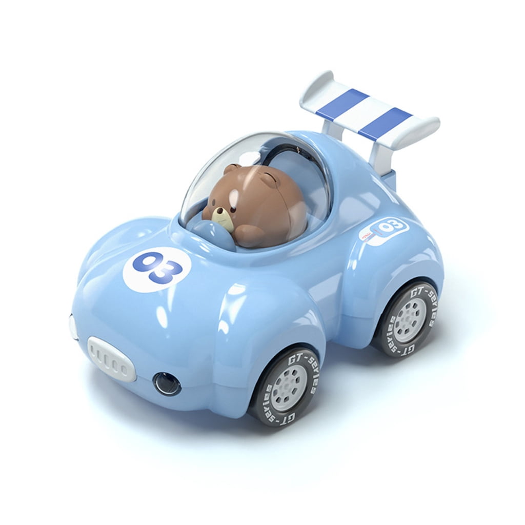 Lovely Cartoon Bear Friction Car Toy for Kids Enhances Fine Motor Skill ...