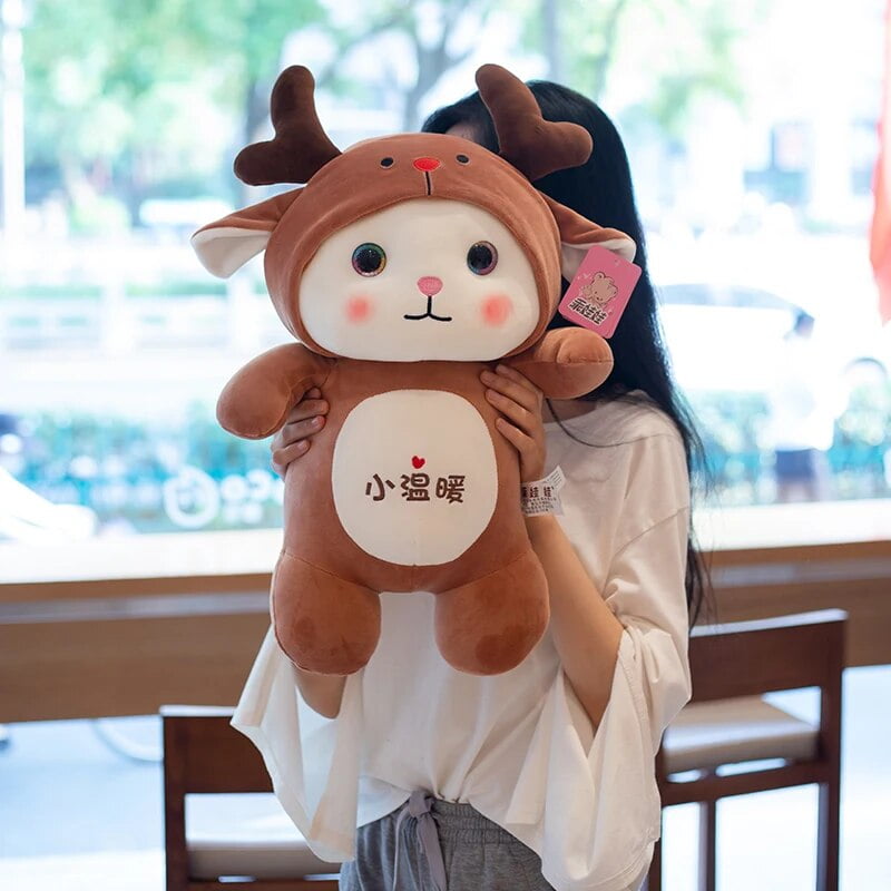 Lovely Cartoon Cat Stuffed Animals Plush Toys Kawaii Soft Doll Dress Up ...