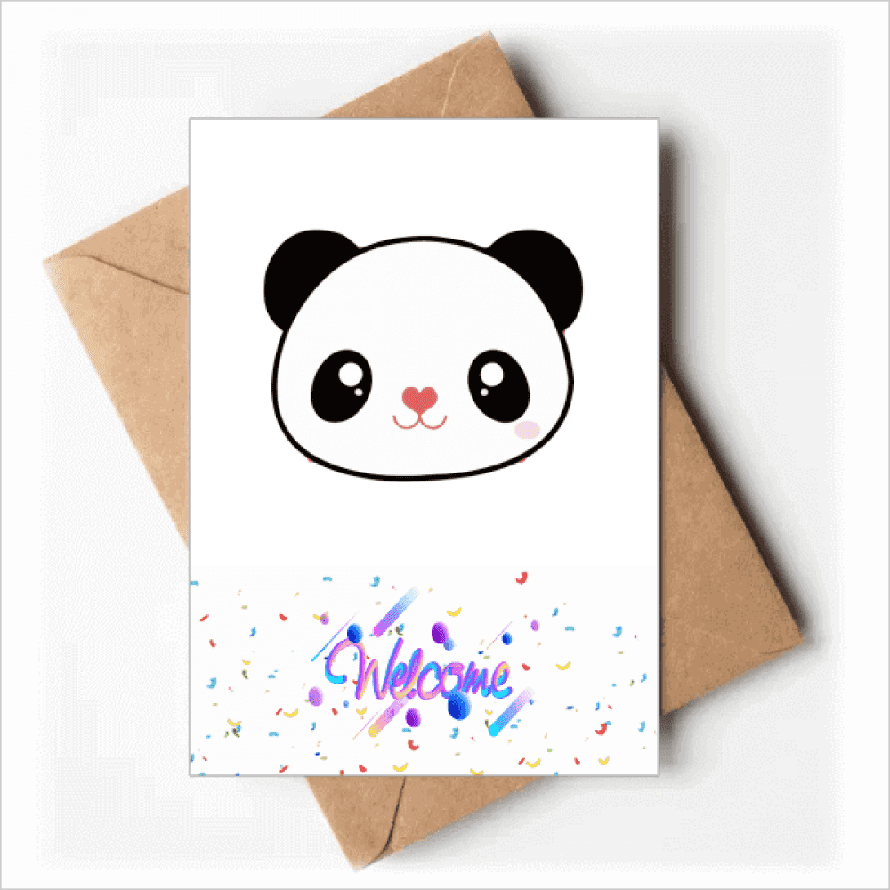 Lovely Cartoon Lovely Panda Cub Welcome Back Greeting Cards Envelopes ...