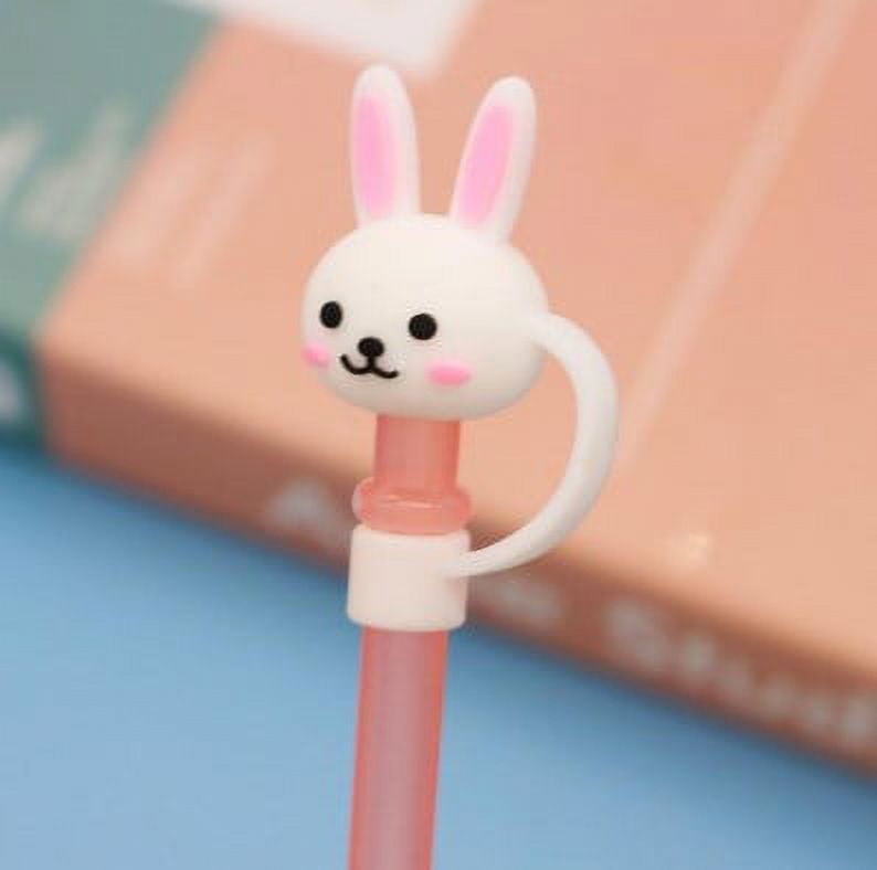 Lovely Cartoon Soft Rubber Straw Cap Dustproof Plug for Ice Cup Drinks ...