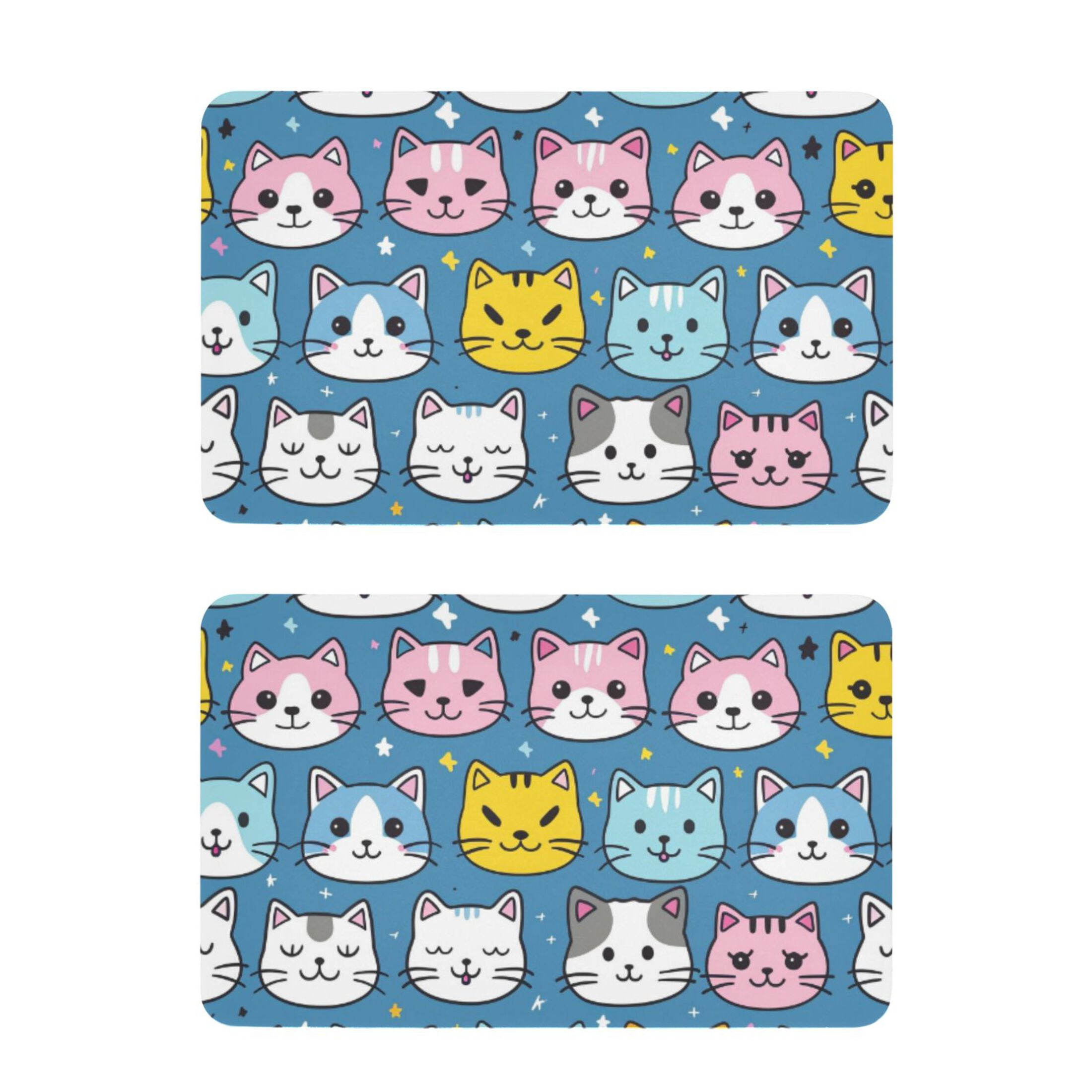 Lovely Cats Face Refrigerator Magnet Stickers Square Fridge Magnetic ...