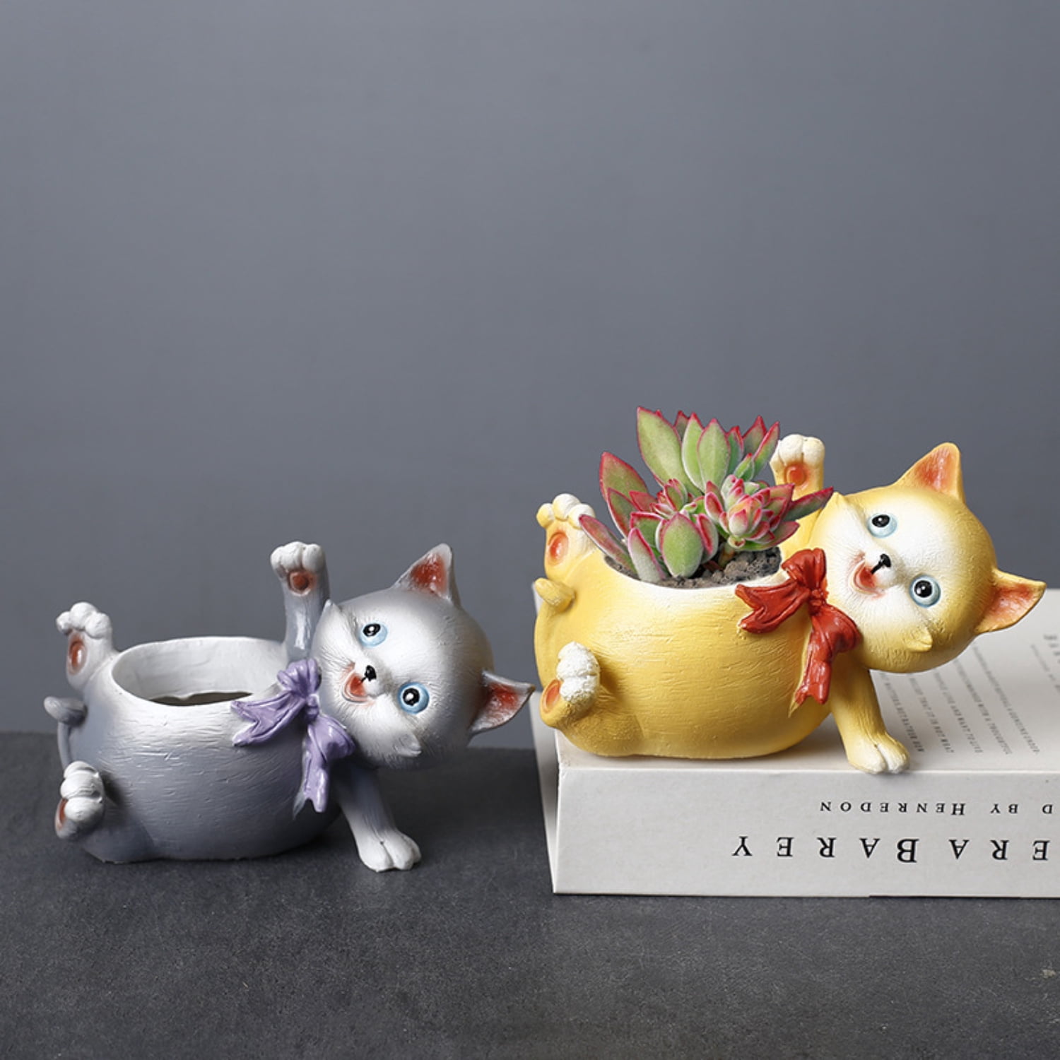 Lovely Charming Adorable Cartoon Cat Succulent Plant Pots - Unique ...