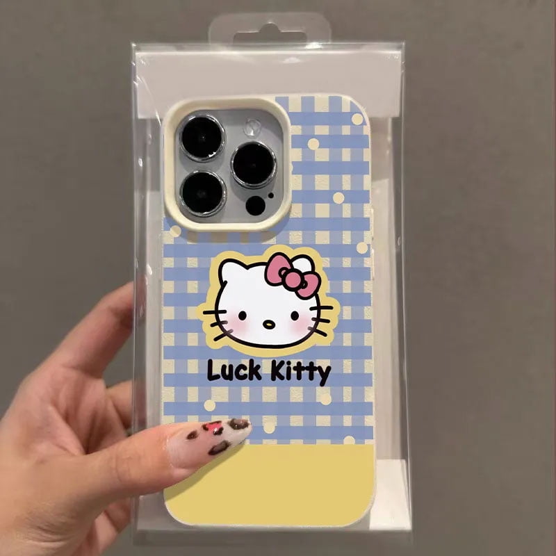 Lovely Cute Head Hello Kitty Phone Case For iPhone 16 Pro Max 15 14 ...