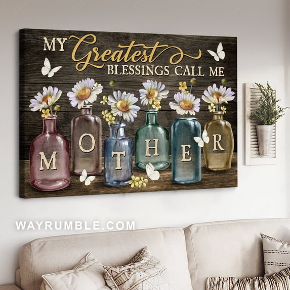 Lovely Daisy Vase White Butterfly Happy Family My Greatest Blessings ...