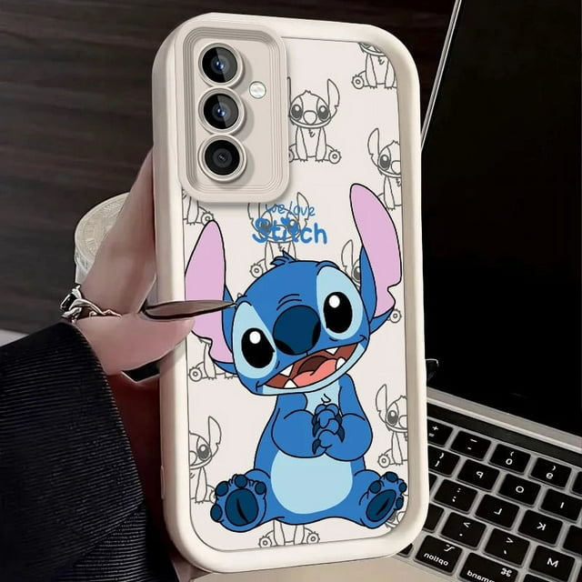 Lovely Disney Stitch Case for Samsung Galaxy S24 S23 S22 S21 Ultra Plus S20 FE A54 A53 A52 A52S ...