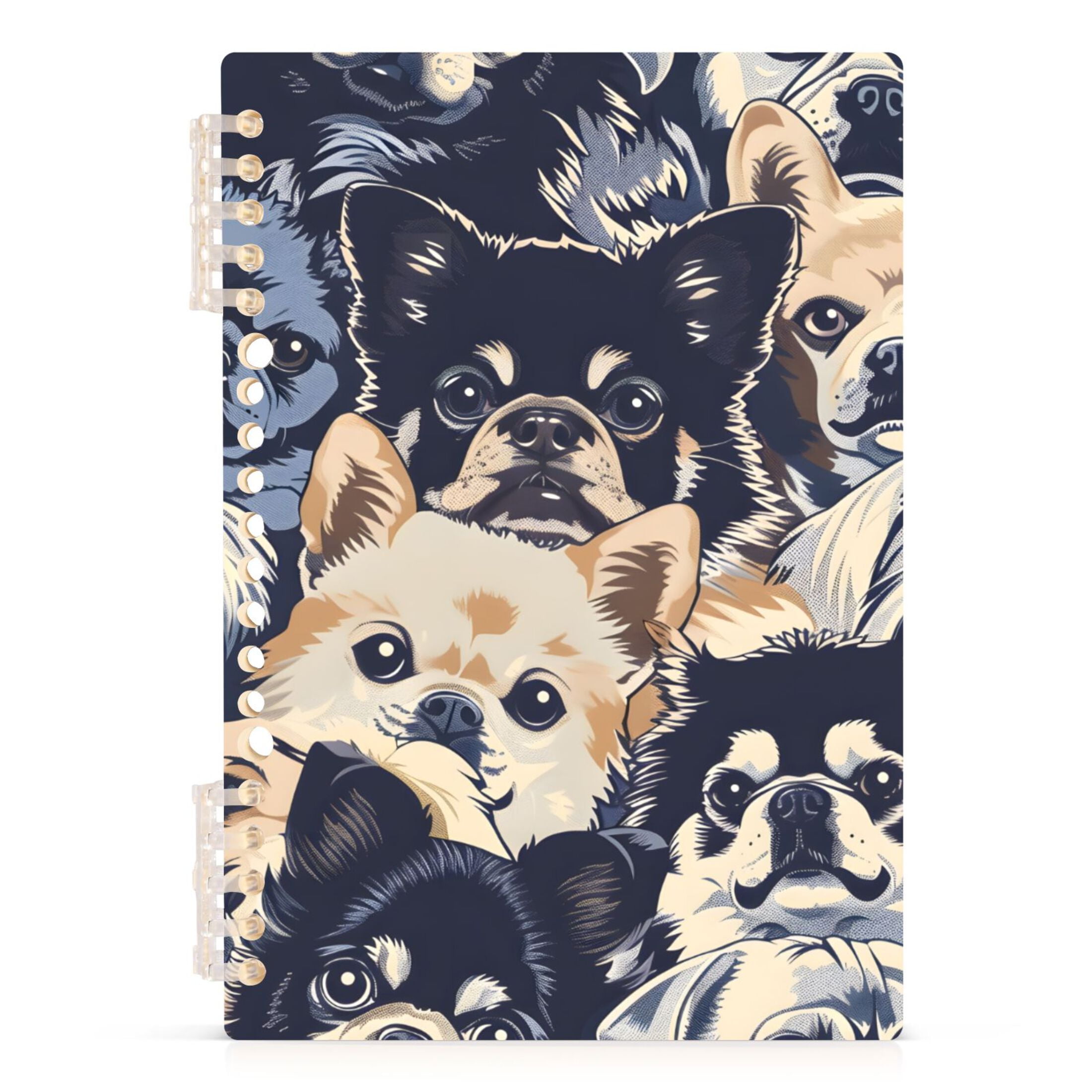 Lovely Dogs Ring Binder Notebook Journey Note Diary College Ruled ...
