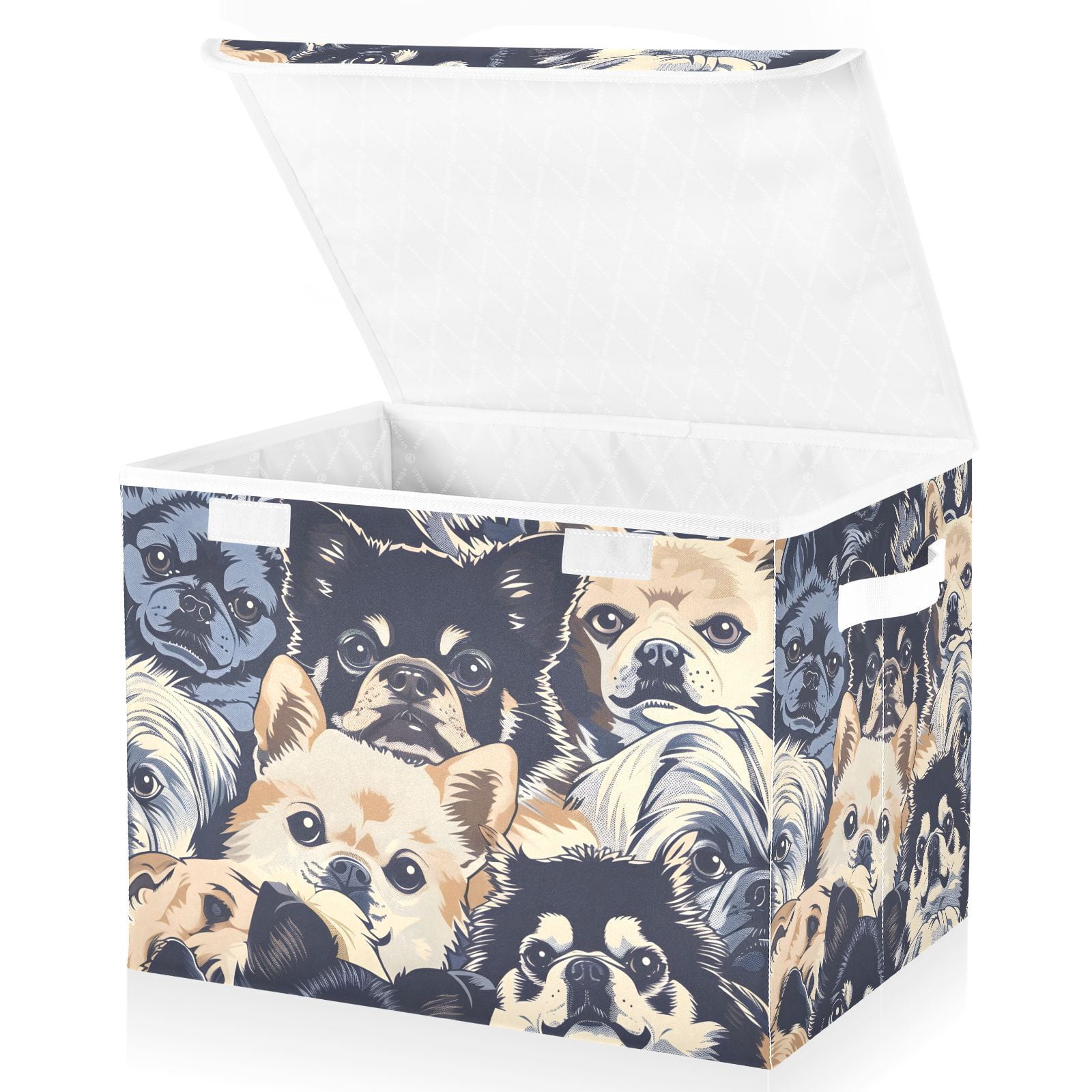 Lovely Dogs Storage Basket for Shelves Foldable Container Organizer for ...