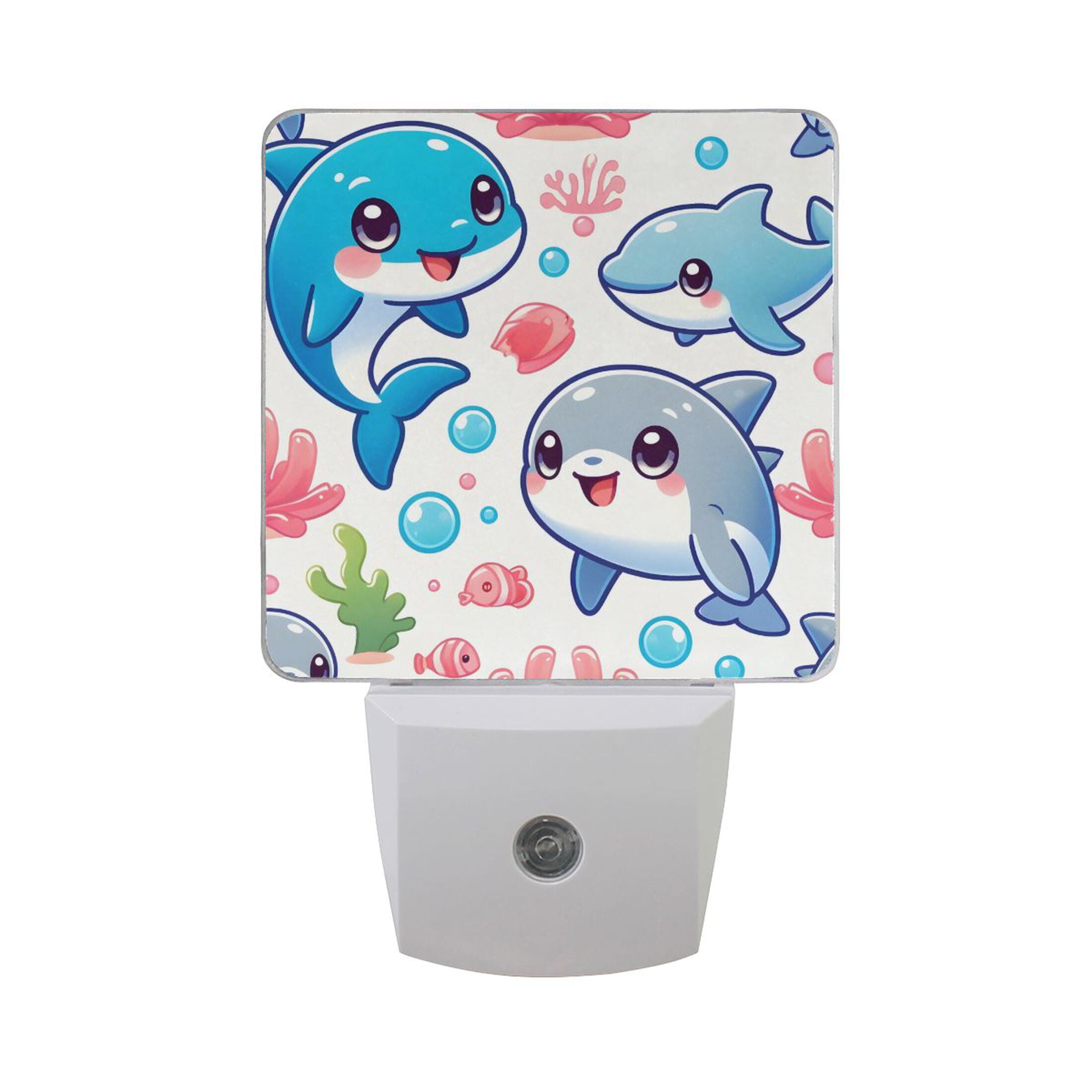 Lovely Dolphin and Coral Night Light 2 Pack LED Nightlight Plug into ...