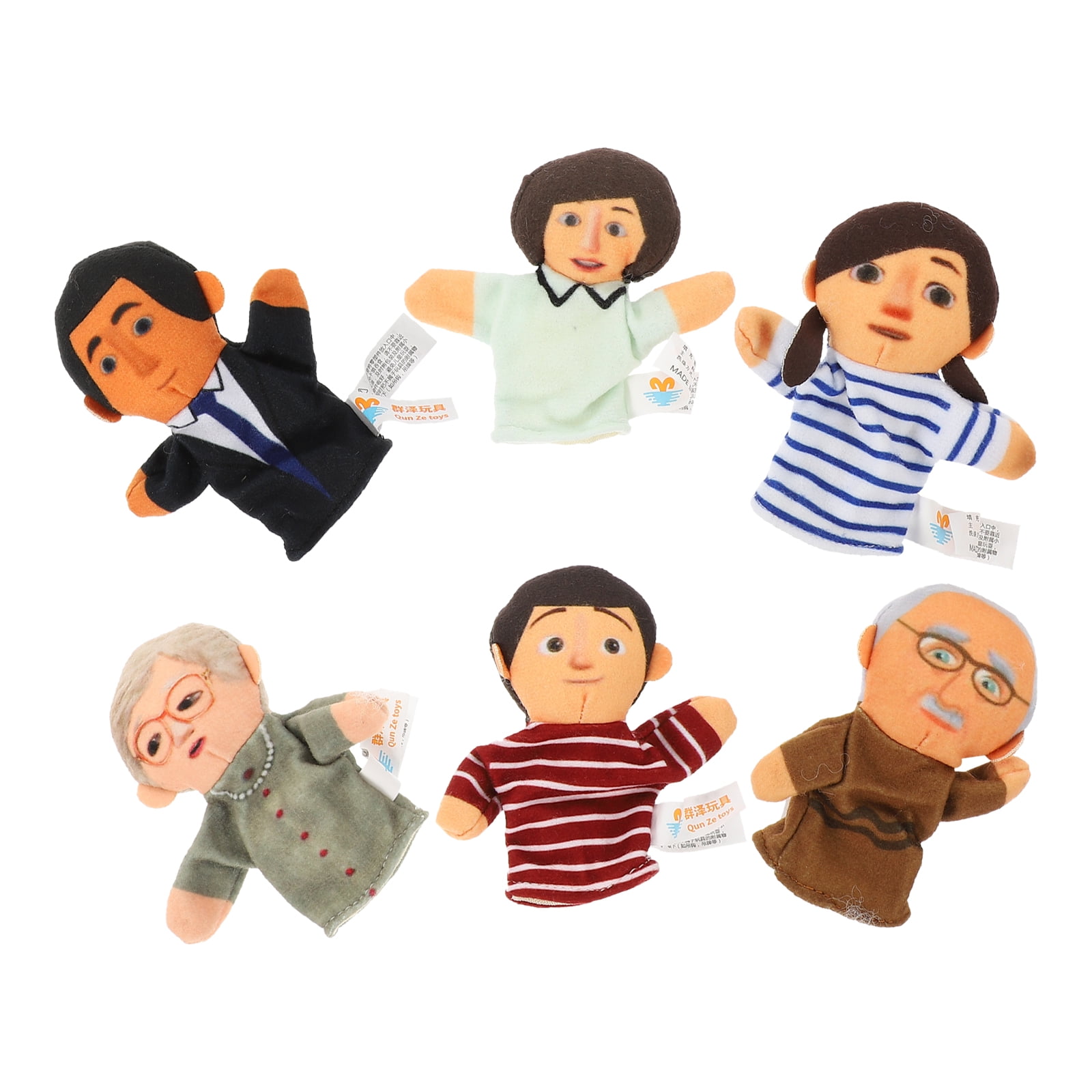 Lovely Finger Puppets Human Model Dolls Dad Hand Mother Mini Toy Child ...