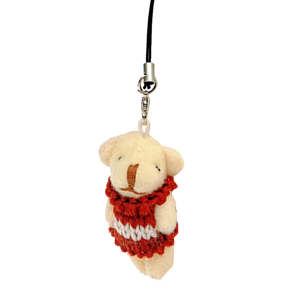Lovely Fluff Stuffed Keychains Handmade Plushes Bear Keyrings Soft ...