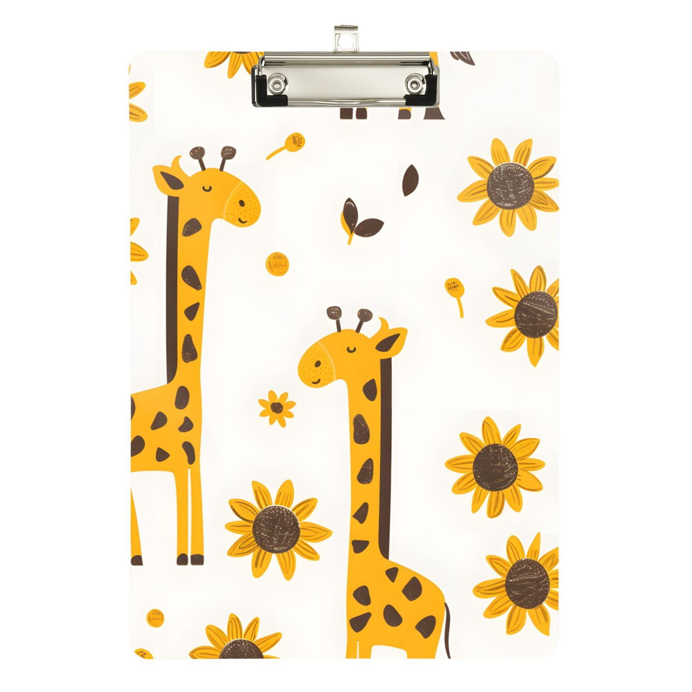 Lovely Giraffes Sunflowers Leaves Acrylic Clipboard Drawing Board ...