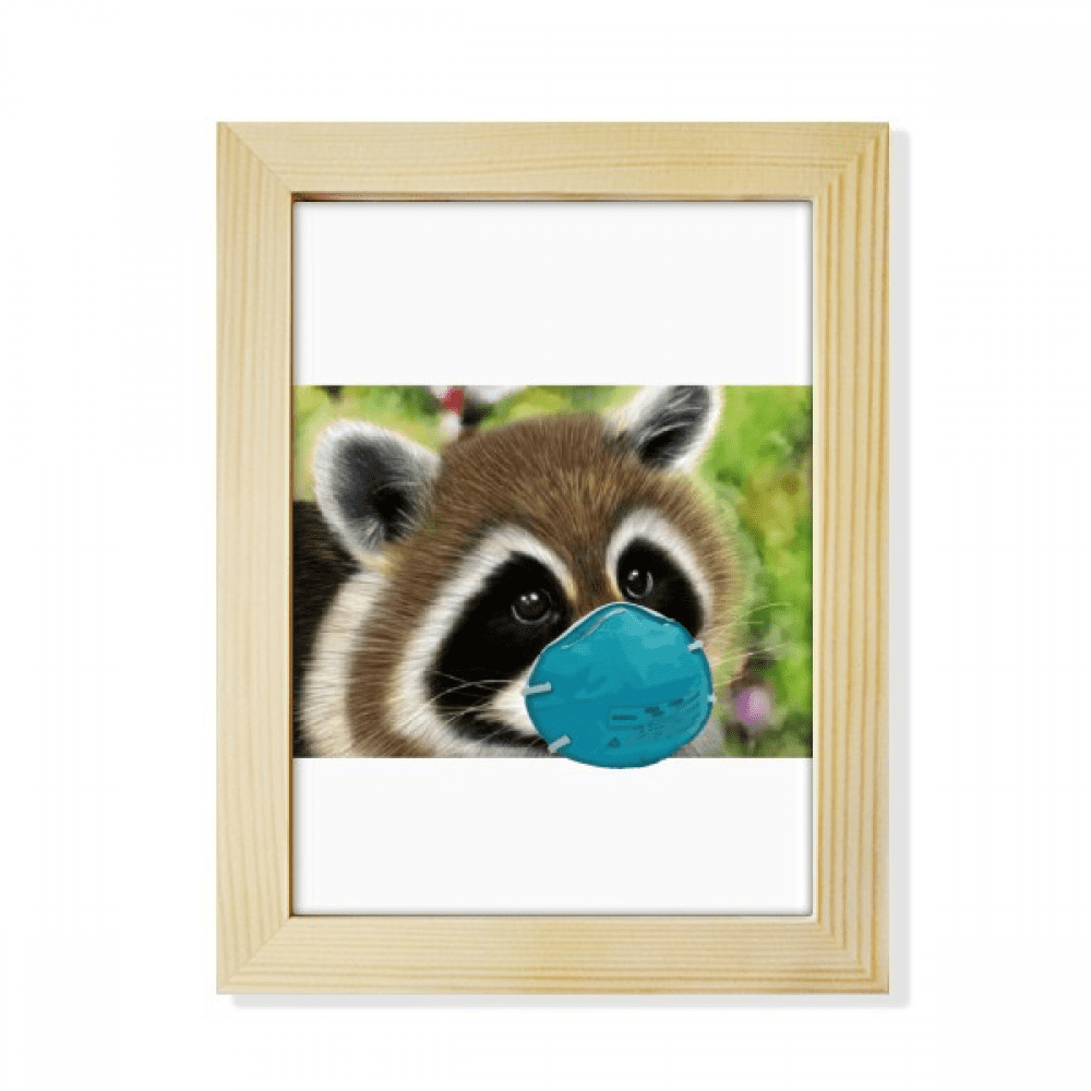 Lovely Head Raccoon Animal Expression Desktop Adorn Photo Frame Display ...