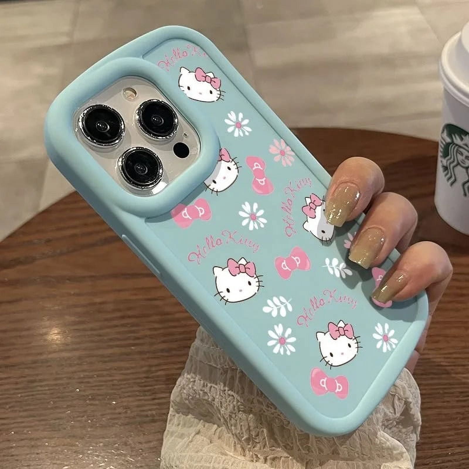 Lovely Hello Kitty Bow Flower Kawaii Phone Case For iPhone 16 15 14 13 ...