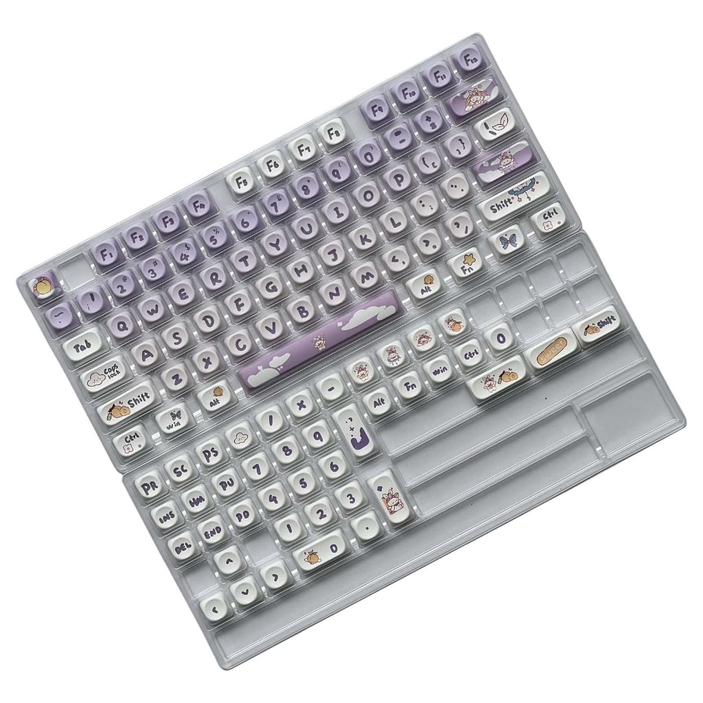 Lovely Keycaps Set Cartoon Rabbit Theme For 116Keys MOA Height ...