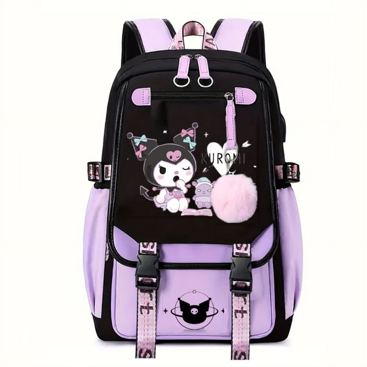 Lovely Kuromi Melody Backpacks Cosplay Unisex Students School Bag ...