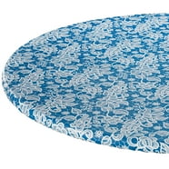 Marbled Vinyl Elasticized Table Cover 42" x 68" Oval/Oblong - Walmart.com