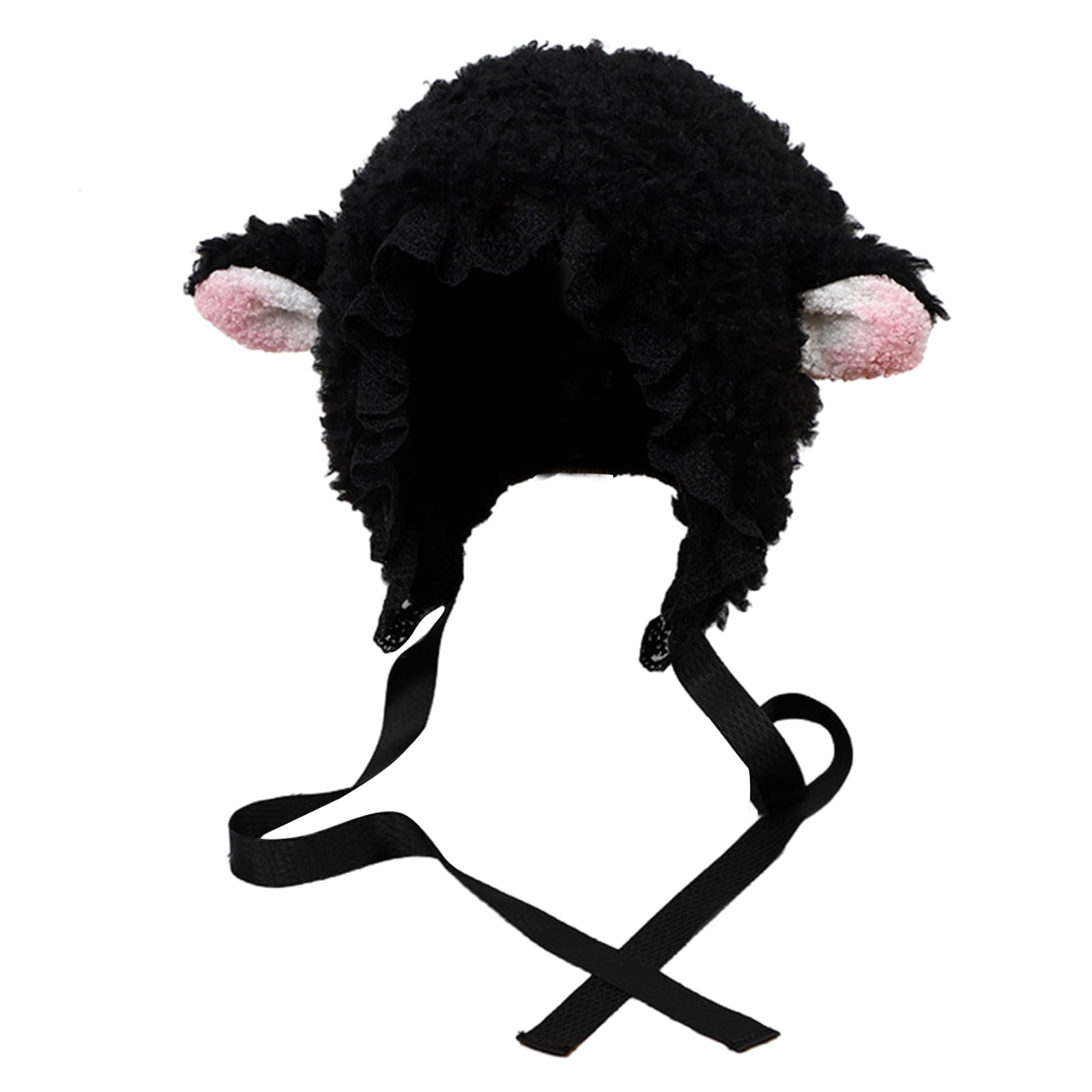 Lovely Lamb Hat Costume Hats Christmas Gift Warm Soft Cosplay Bucket ...