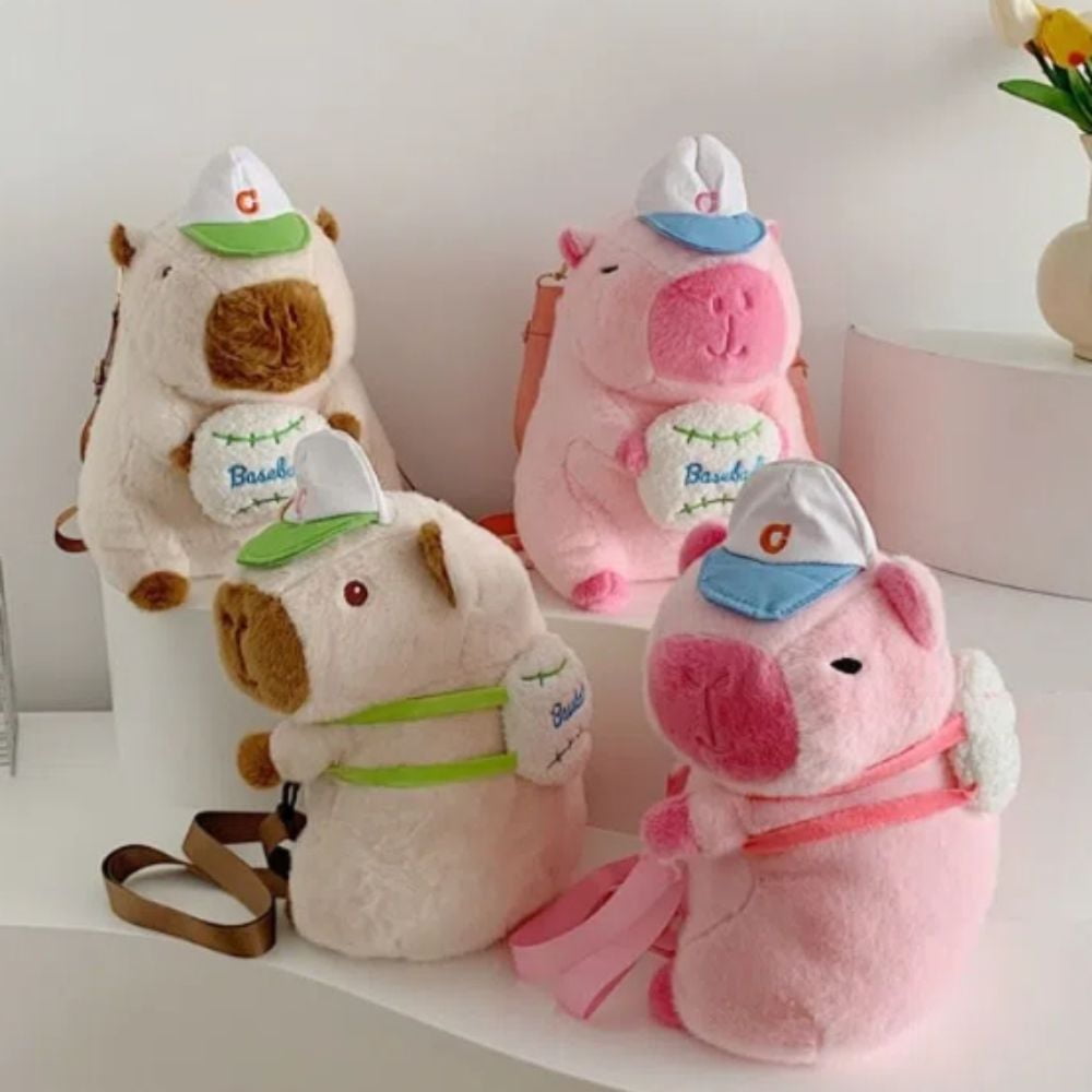 Lovely Large Capacity Capybara Plush Backpack Fluffy Soft Capybara ...