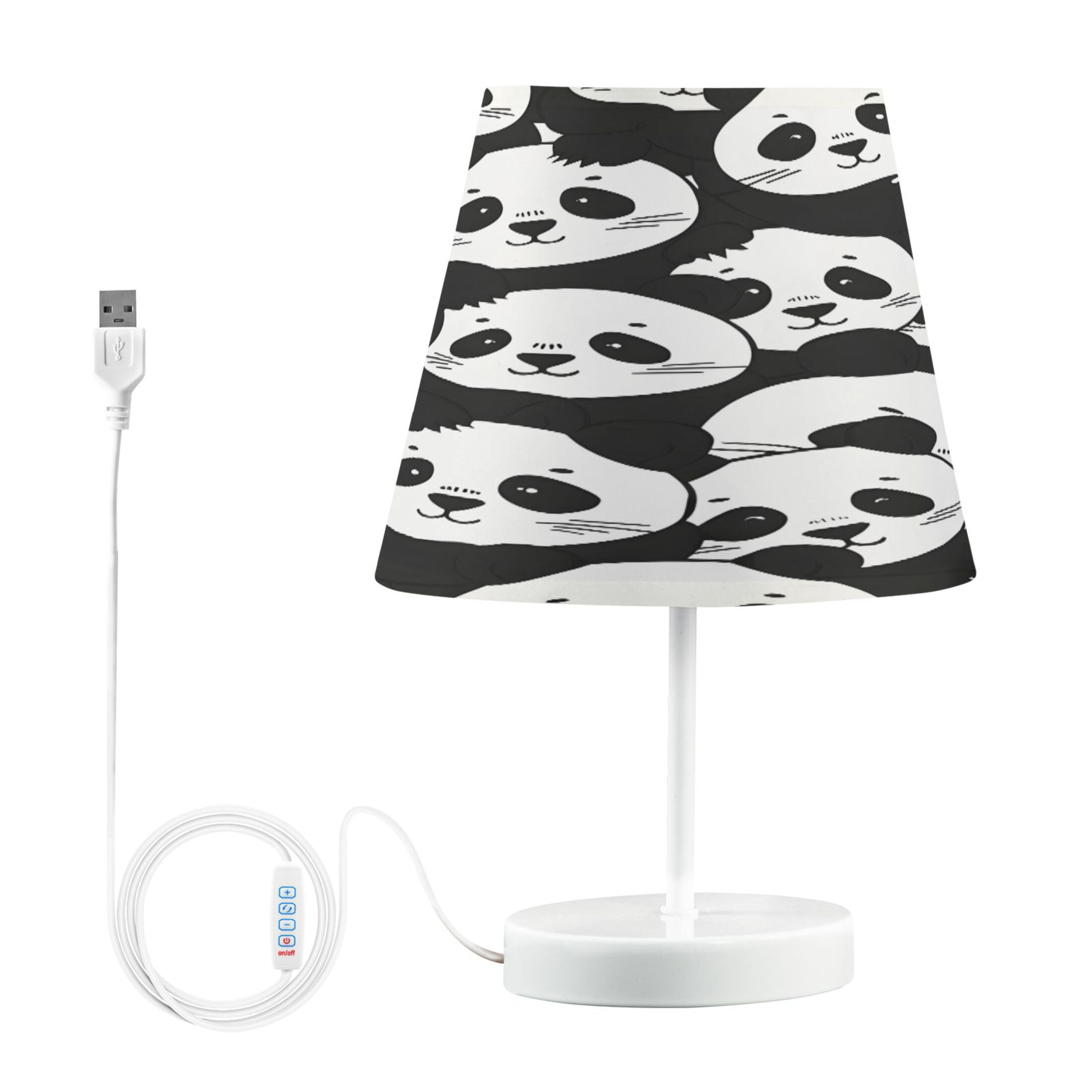 Lovely Little Panda Face Desk Lamp LED Table Nightstand Lamps with 3 ...