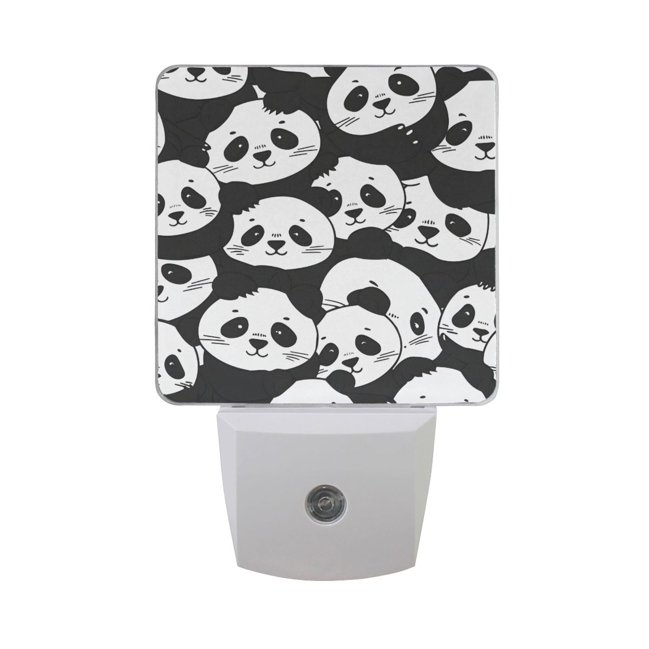 Lovely Little Panda Face Night Light 2 Pack LED Nightlight Plug into ...