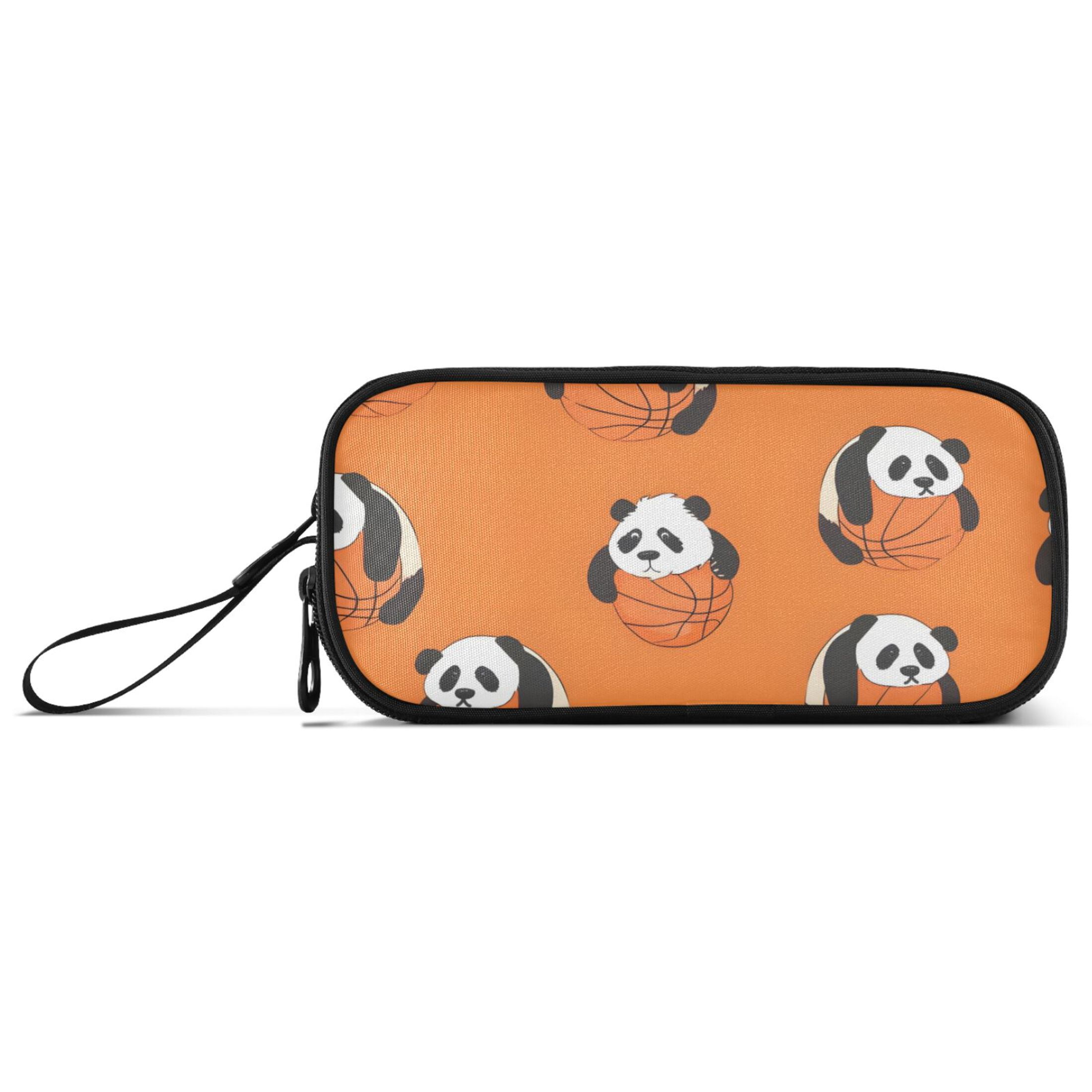 Lovely Pandas Hug Basketballs Pencil Case Stationary Holder Pen Bag ...