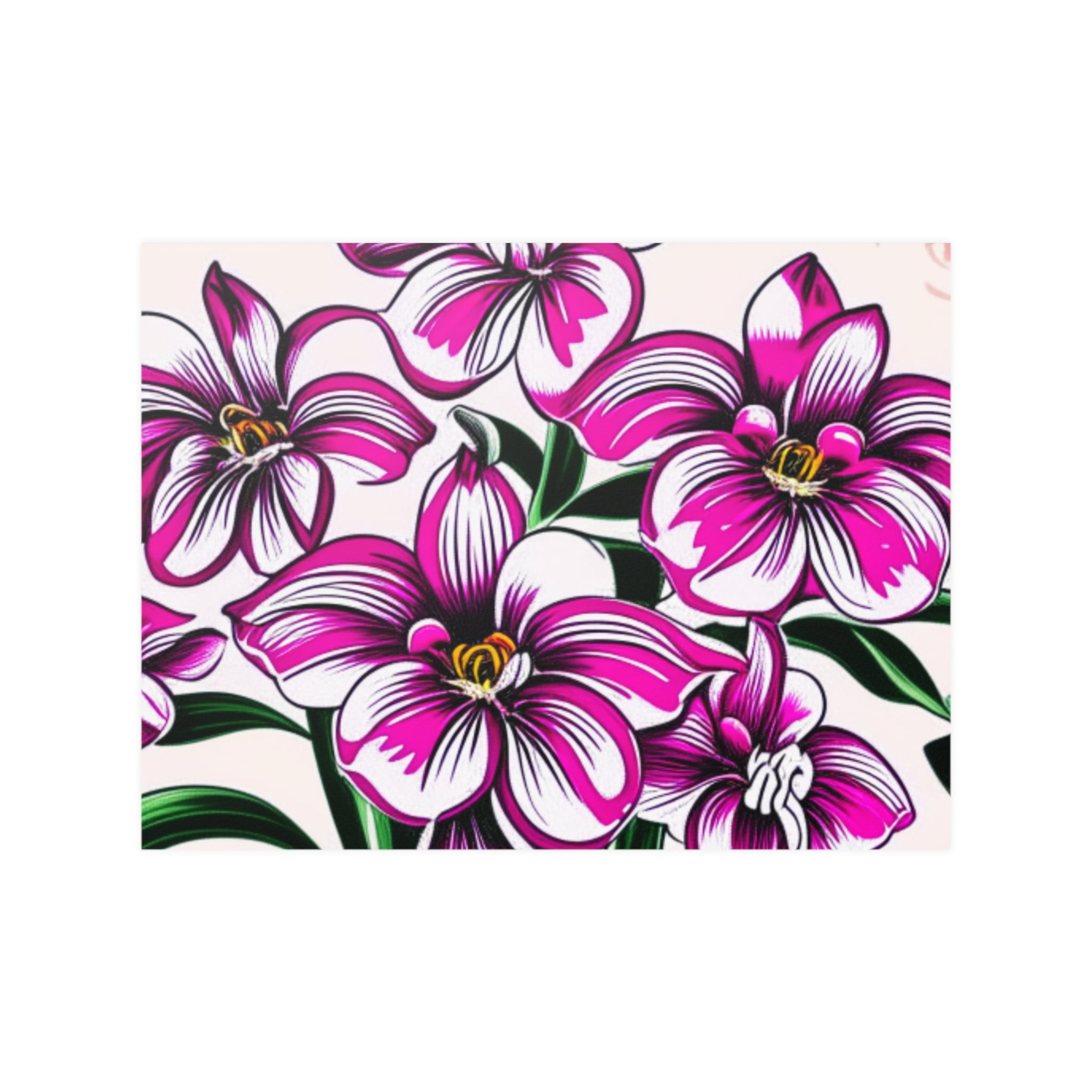 Lovely Pink Orchid Houseplant Abstract Modern Home Decor Art Poster ...