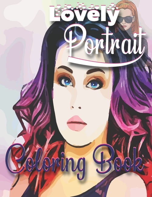 Lovely Portrait Coloring Book: Adults Coloring Book, Portrait Drawing ...