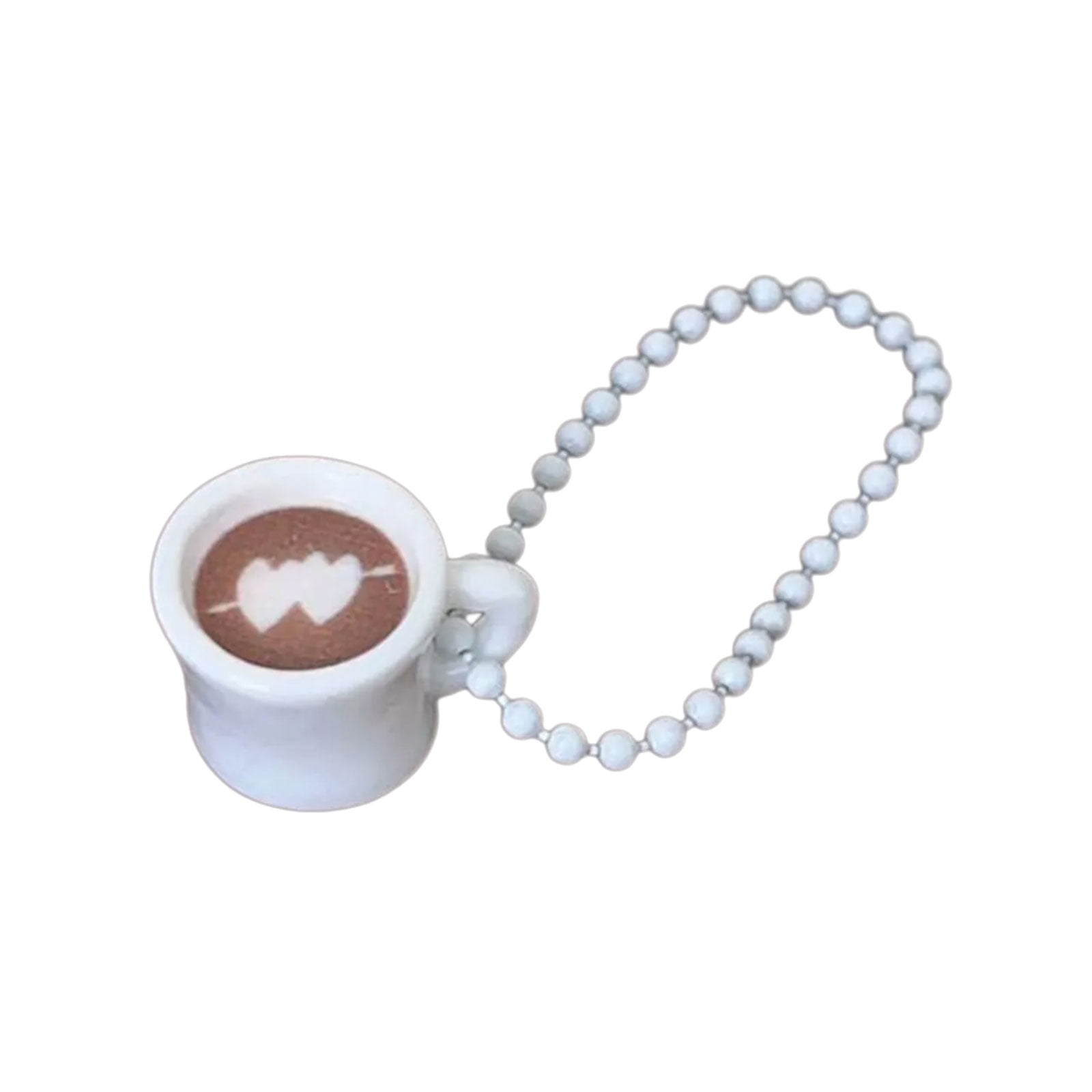 Lovely Rosin Coffee Cup Keychain With Heart Coffee Creation For Spouses ...