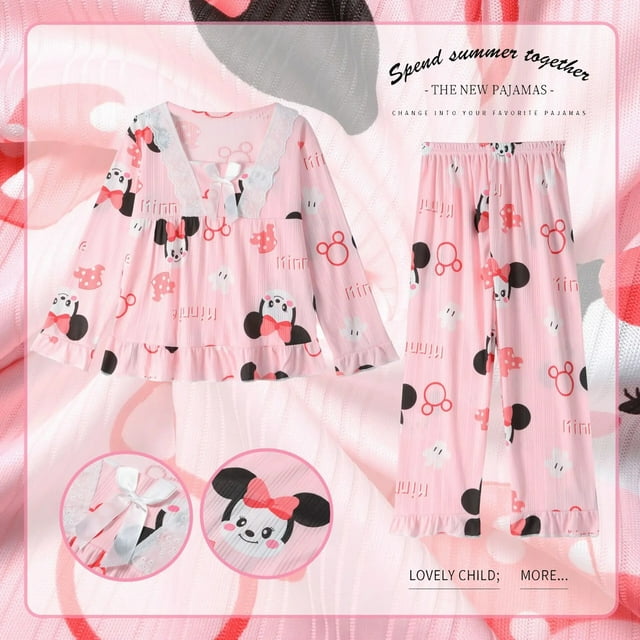Lovely Sanrio Print Pajamas Cartoon Hello Kitty My Melody Kuromi
