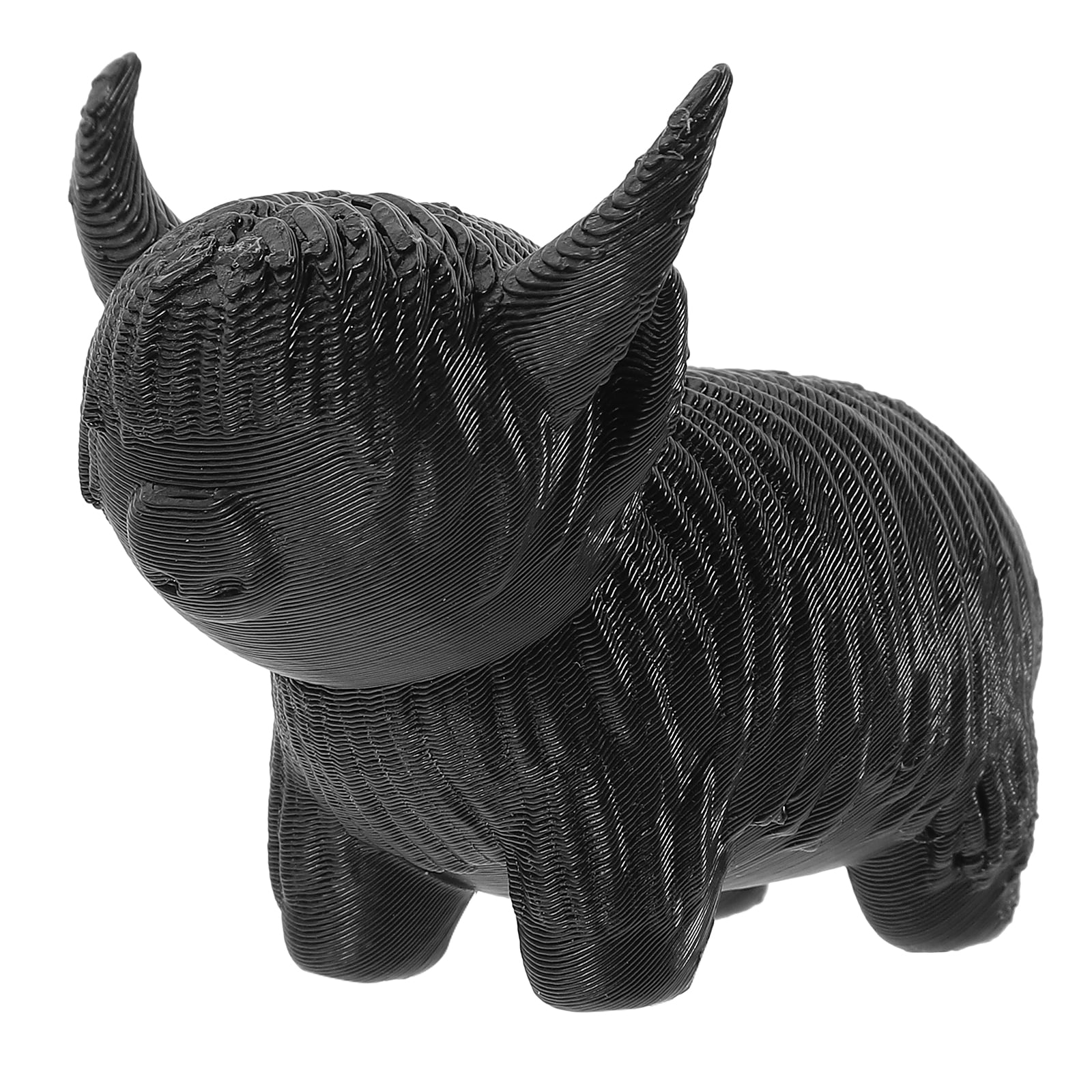 Lovely Scotland Cow Statue Plastic Small Animal Statue Desktop Vivid ...