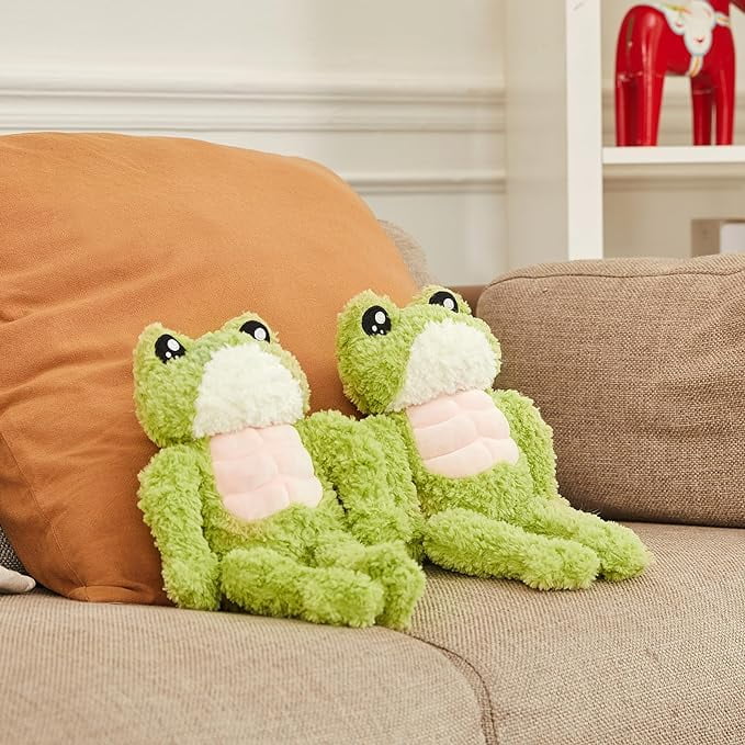 Lovely Supersoft Green Muscle Frog Plush,Funny Huggable Froggy Dolls ...