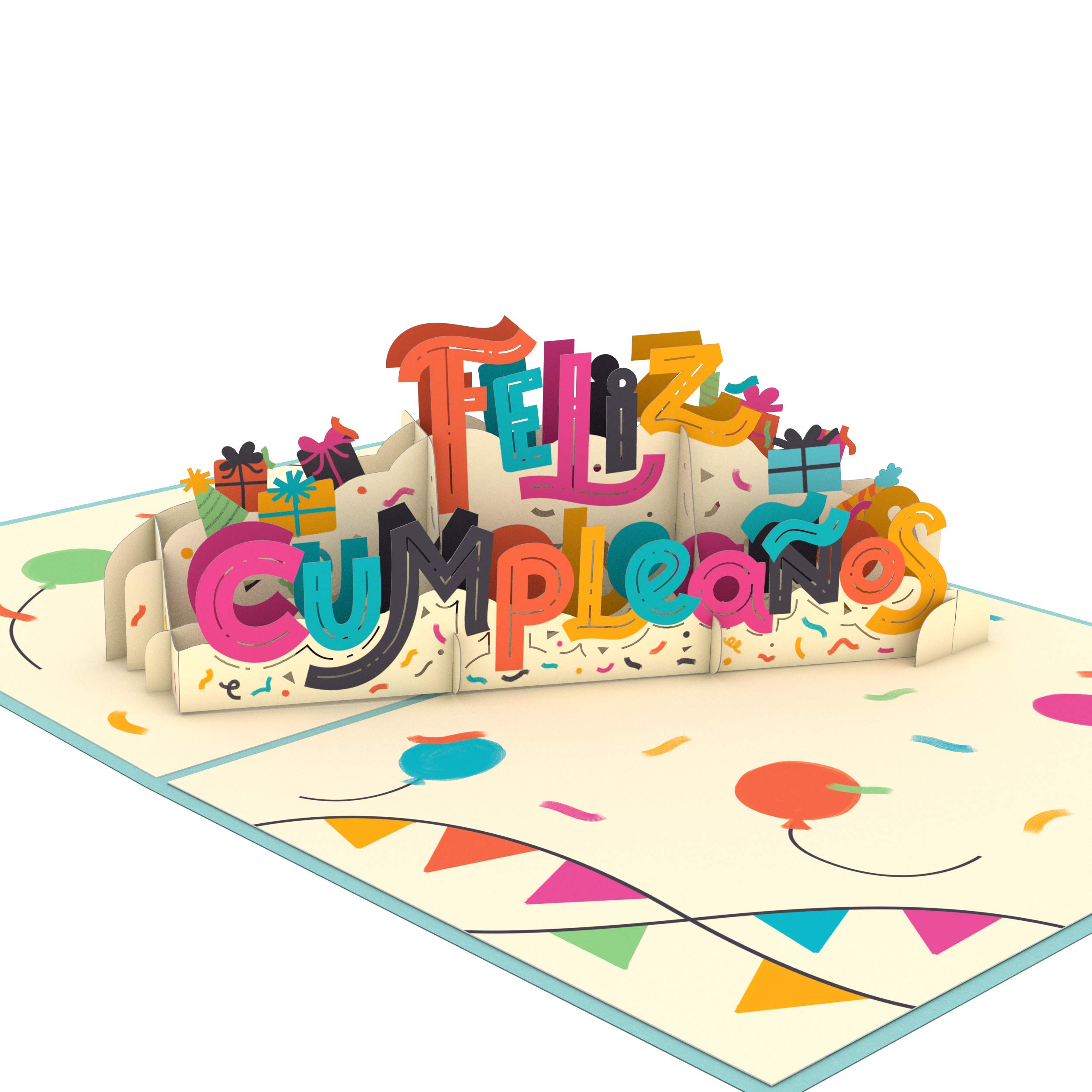 Lovepop Feliz Cumpleaos Pop Up Card, SMR3D Birthday Greeting Card, 5" W x 7" H - Walmart.com