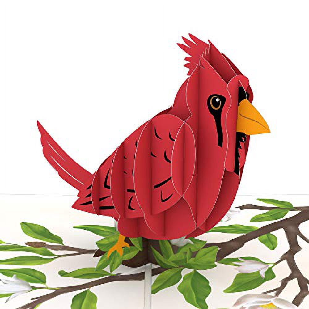 Lovepop Radiant Cardinal Pop Up Card - 3D Cards, Bird Pop Up Card ...