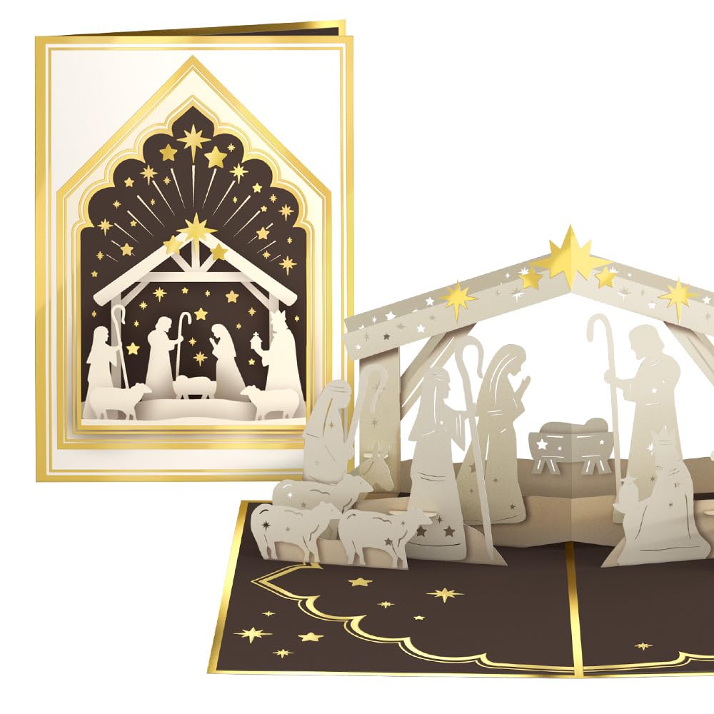 Lovepop Religious Christmas Pop-Up Card for Her and Him - 3D Nativity ...