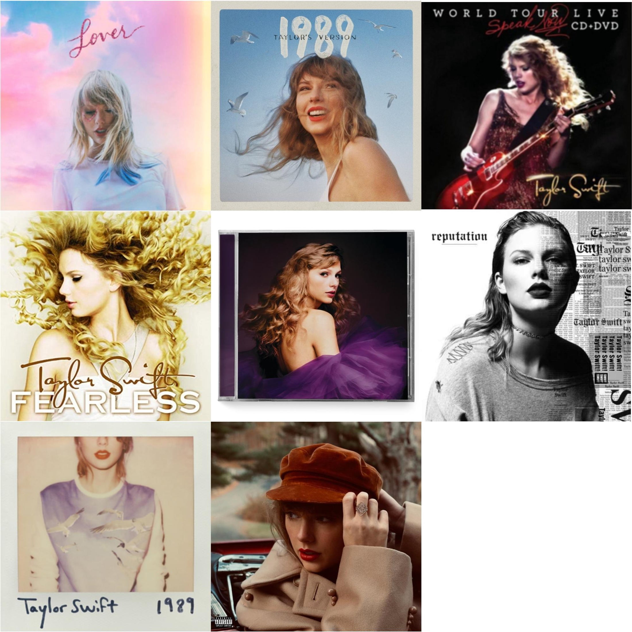 Lover & 1989 (Taylor's Version) & Speak Now World Tour Live (CD/DVD ...
