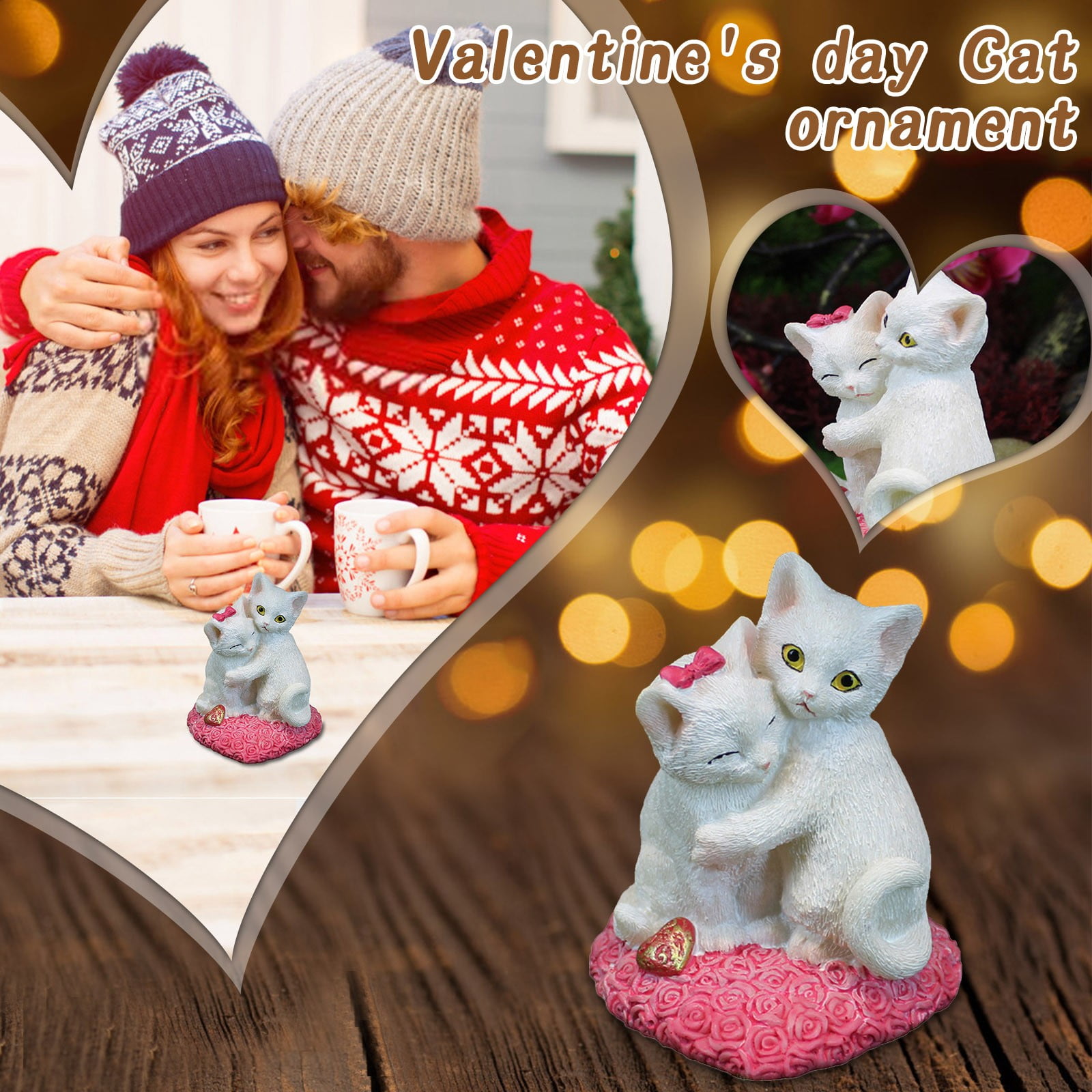 (Lover Cat Resin Crafts Holiday Commemorative Decorations Simulated ...