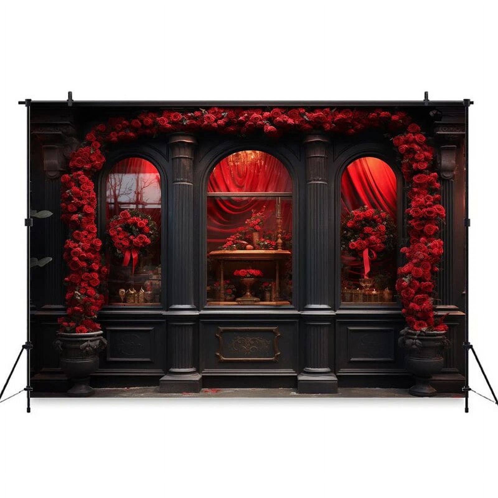 Lover Heart Red Rose Background For Photography Valentine's Day Love ...