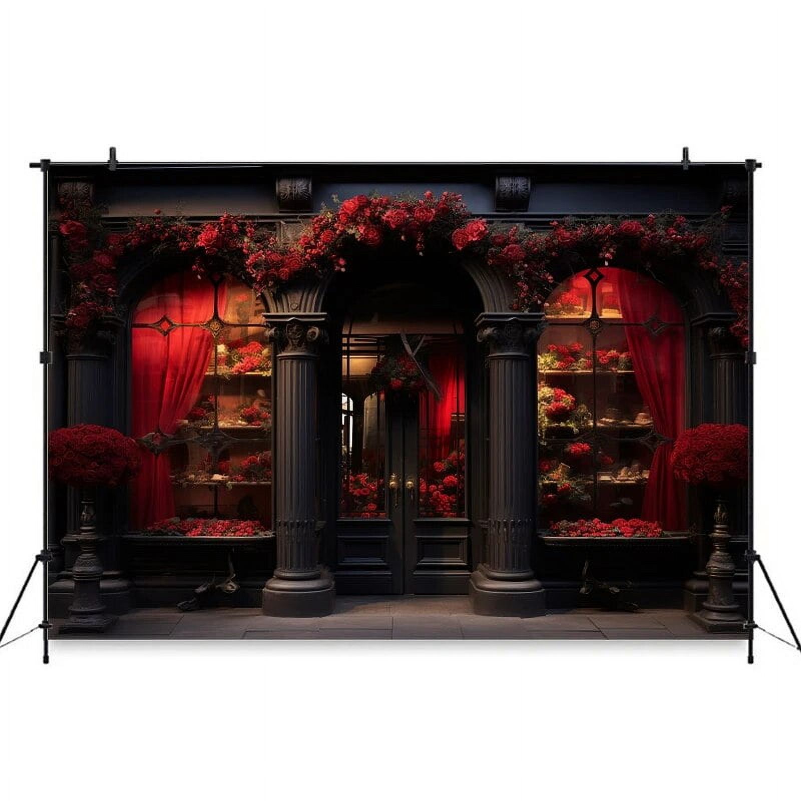 Lover Heart Red Rose Background For Photography Valentine's Day Love ...