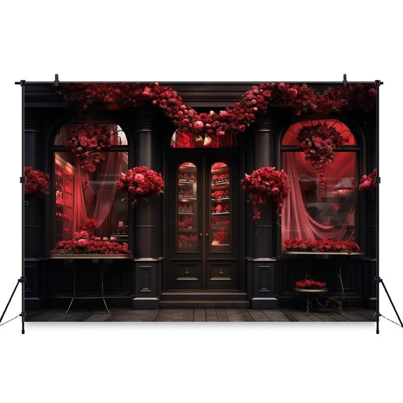 Lover Heart Red Rose Background For Photography Valentine's Day Love ...