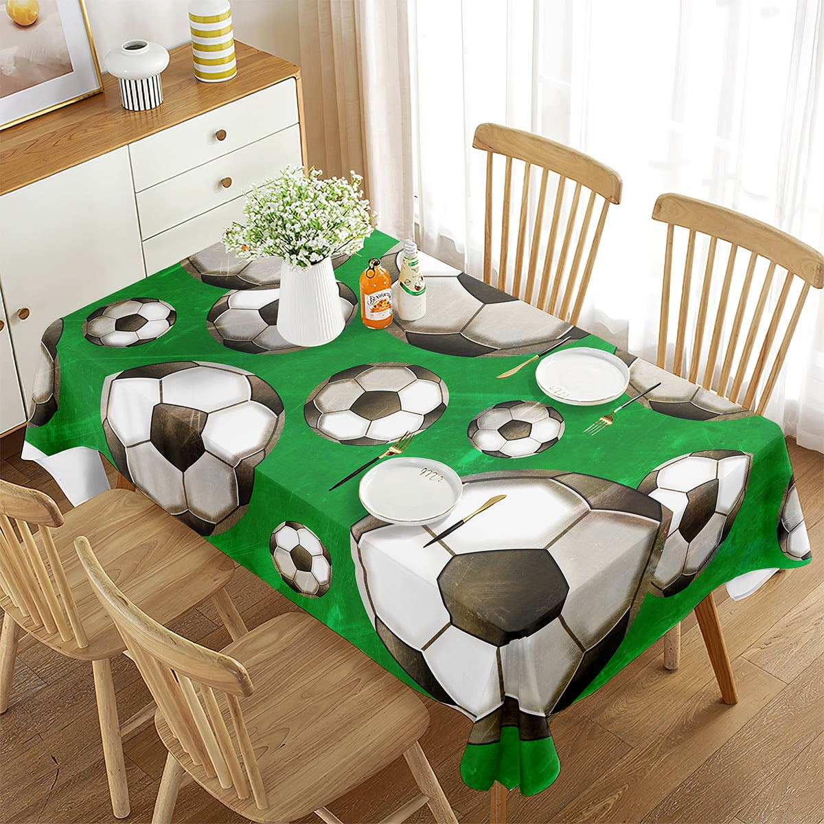 Lover Soccer for Gift Decor Room Dining Table Coffee Kitchen for Cover ...
