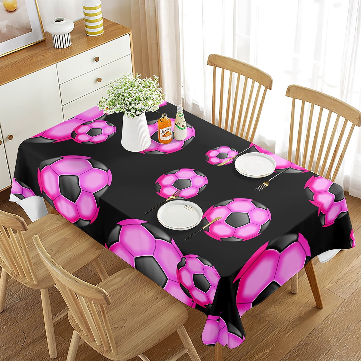 Lover Soccer for Gift Decor Room Dining Table Coffee Kitchen for Cover ...
