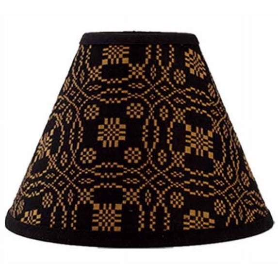 Lover's Knot Jacquard Black and Mustard 10" Bulb Clip Fabric Lamp Shade ...