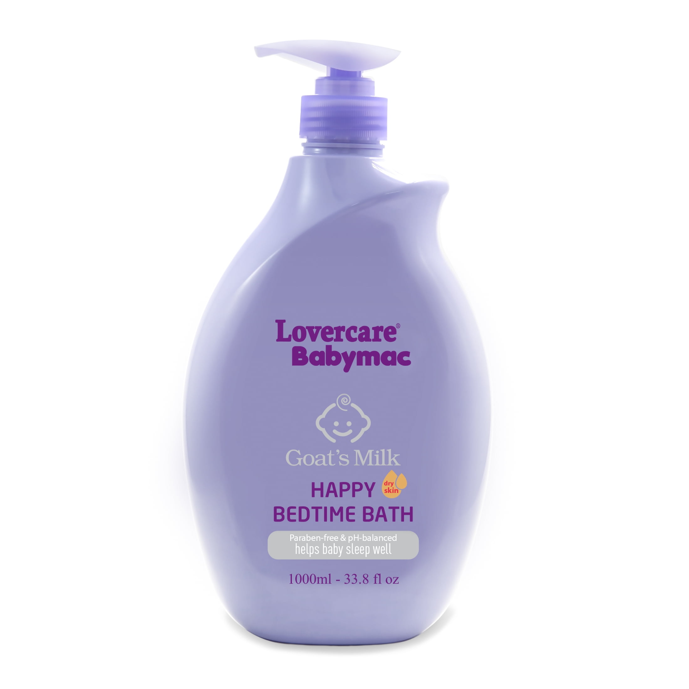 LoverCare Babymac Goat's Milk Happy Bedtime Bath-33.8 fl oz (1000ml ...