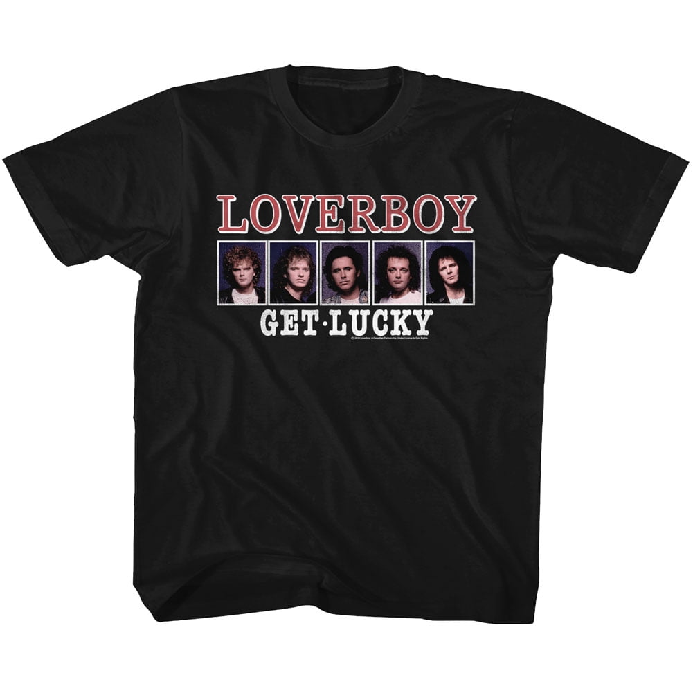 Loverboy Get Lucky Black Youth T-Shirt - Walmart.com
