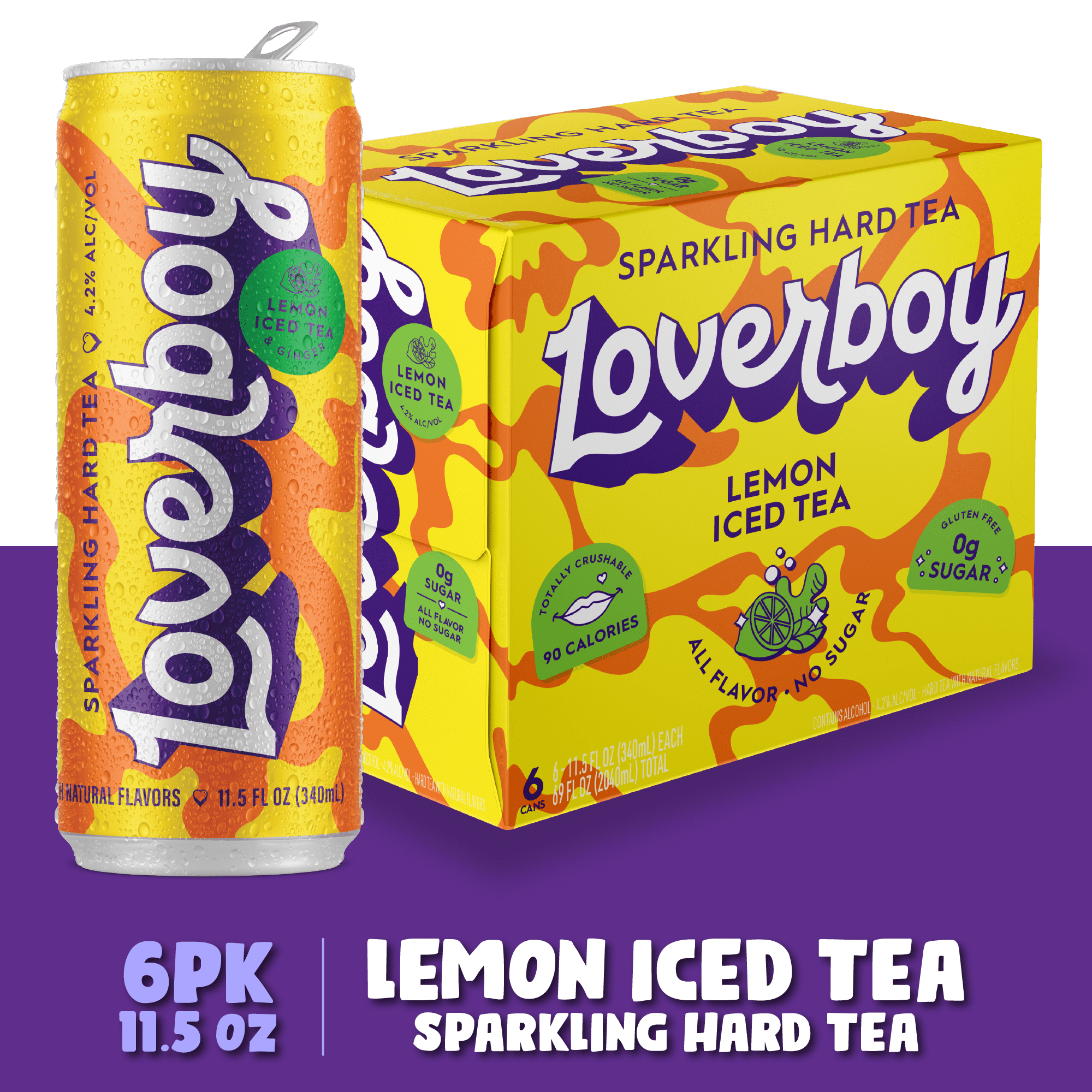 Loverboy Lemon Iced Tea Hard Sparkling Tea 6/11.5c - Walmart.com