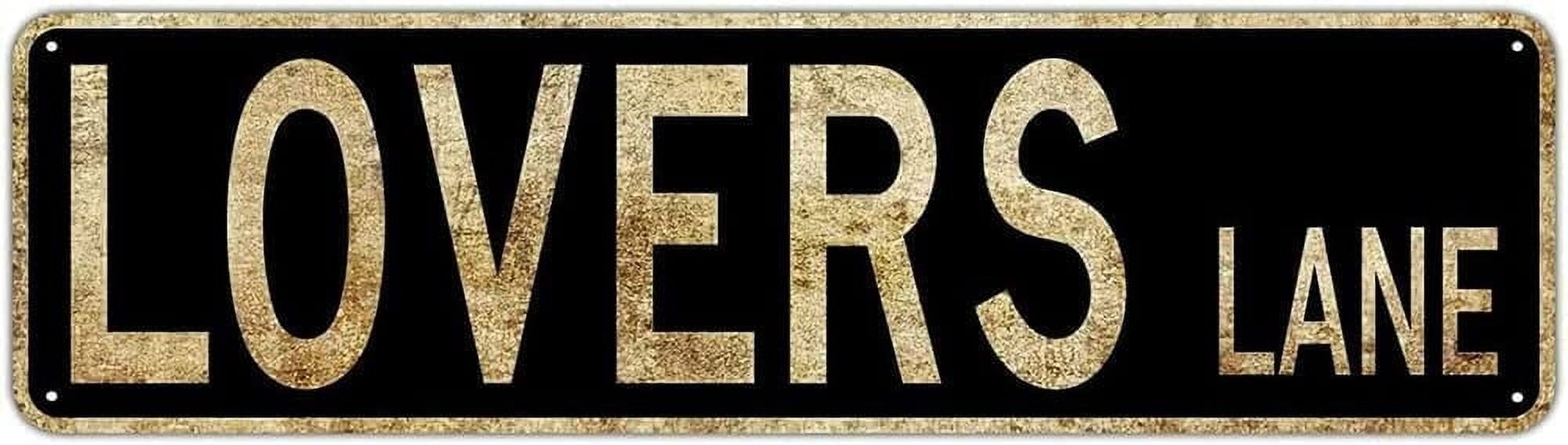 Lovers Lane Street Sign Home Wall Decor Poster Retro Vintage 4x16 inch ...