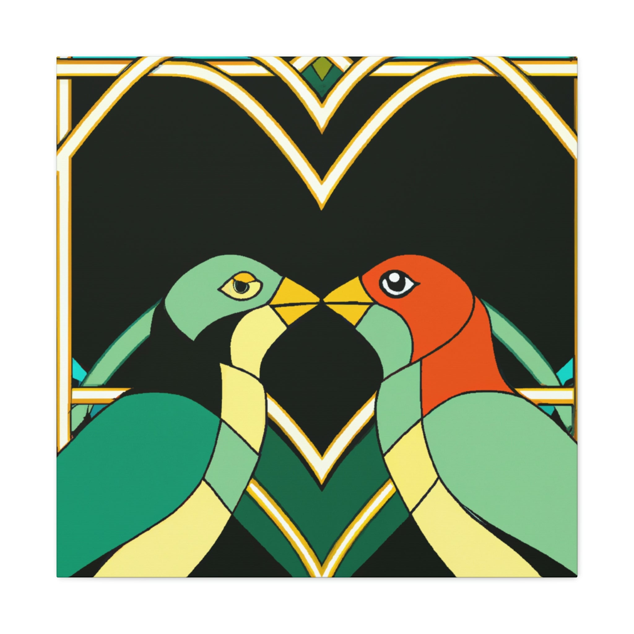 Lovers in Art Deco - Canvas - Walmart.com